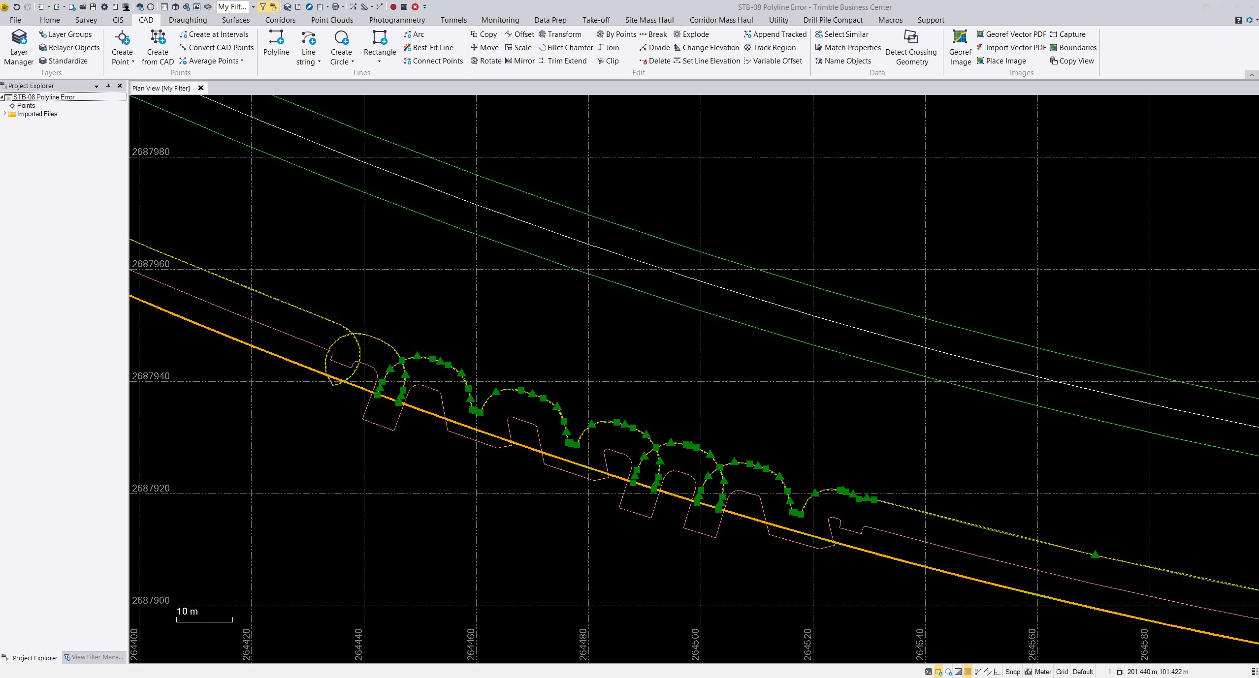 Polyline Error and Editing | Trimble Business Center Polyline Error and Editing | Trimble Business Center